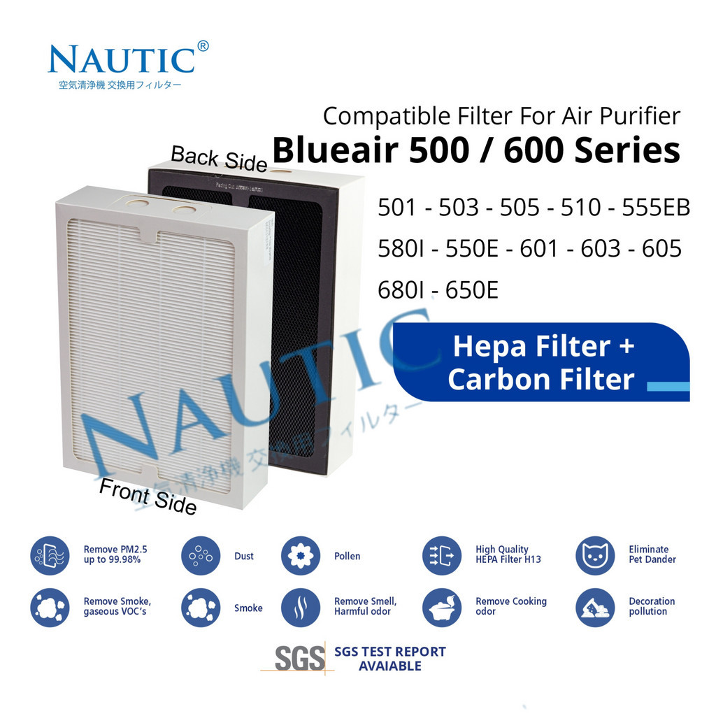 Jual NAUTIC - Replacement Filter Air Purifier buat Blueair 500 Series ...