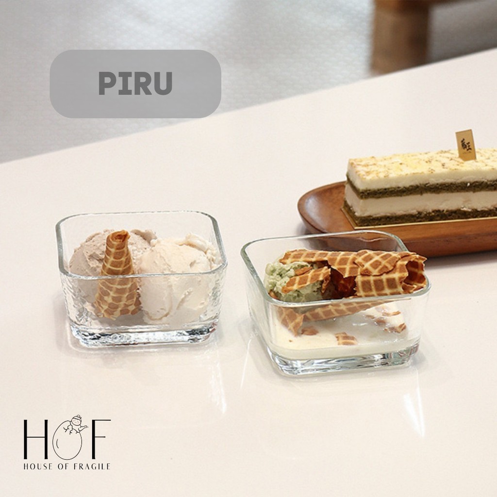 Jual [HOF] PIRU Mangkok Dessert Kaca Aesthetic - Mangkuk Dessert Es ...