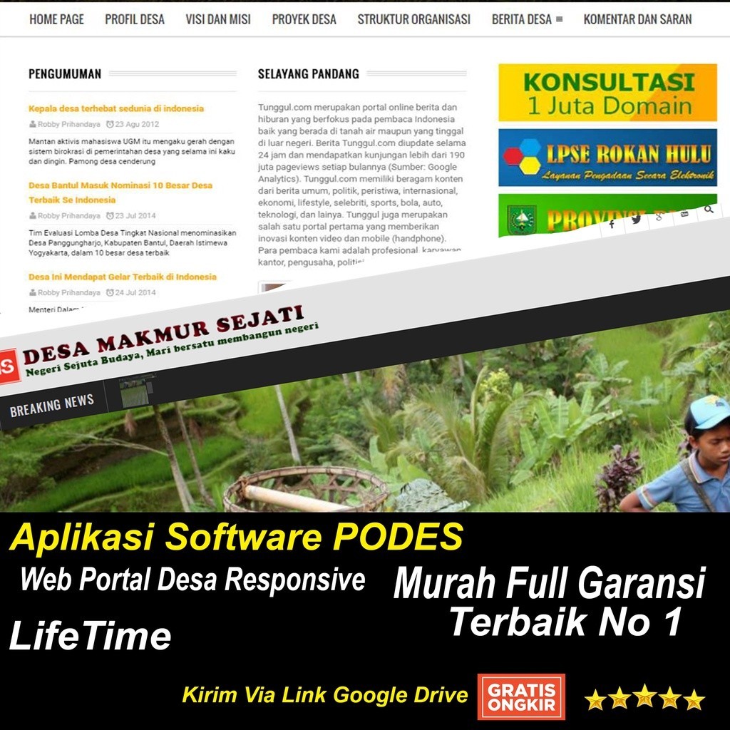 Jual Aplikasi Software PODES Web Portal Desa Responsive | Shopee Indonesia