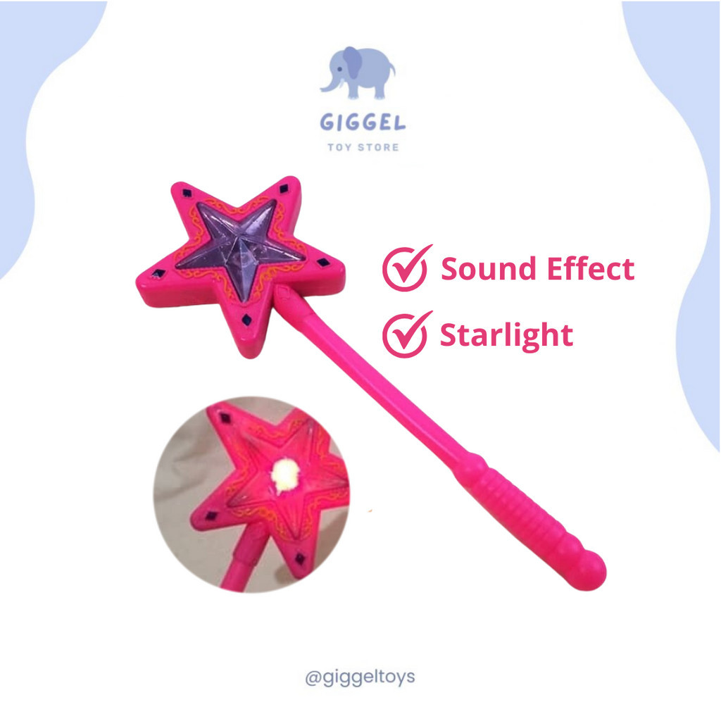 Jual [ Giggel ] Mainan Anak Tongkat Peri Bentuk Bintang Magic Wand ...