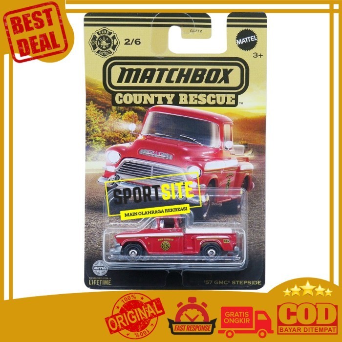 Jual Matchbox County Rescue 57 GMC Stepside MBX Collectible Diecast ...