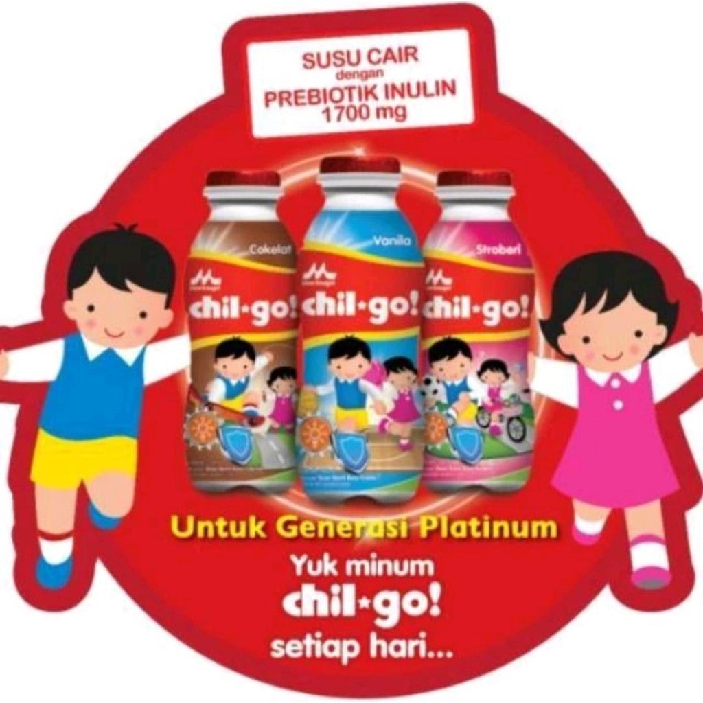 Jual Susu Morinaga Chil Go UHT Liquid 1 Karton Dus 36 Botol Coklat Strawbery Vanila Melon dalam ...