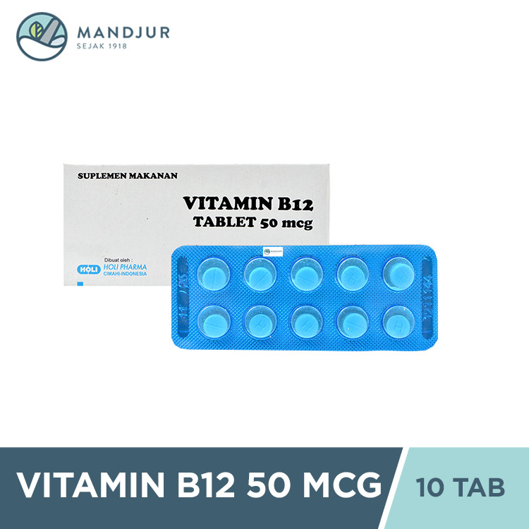 Jual Vitamin B12 50 mcg 10 Tablet - Suplementasi Vitamin B12 | Shopee ...