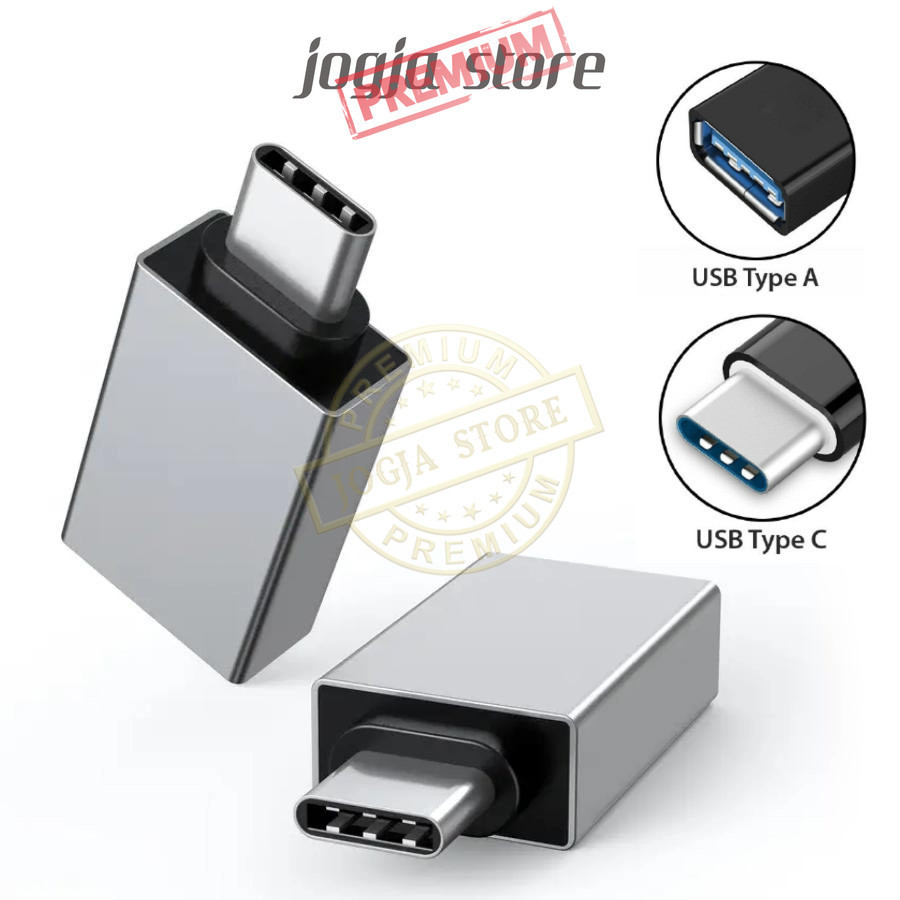 Jual Konverter USB Type C to USB A OTG Adapter Konektor USB C to USB 3. ...