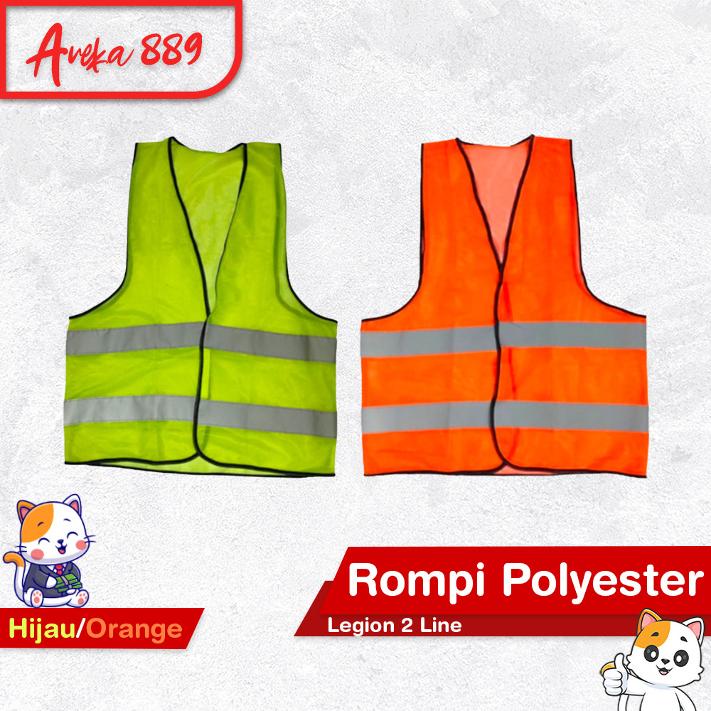 Jual Rompi Safety Proyek / Safety Vest Polyester 2 Line Legion - Rompi ...