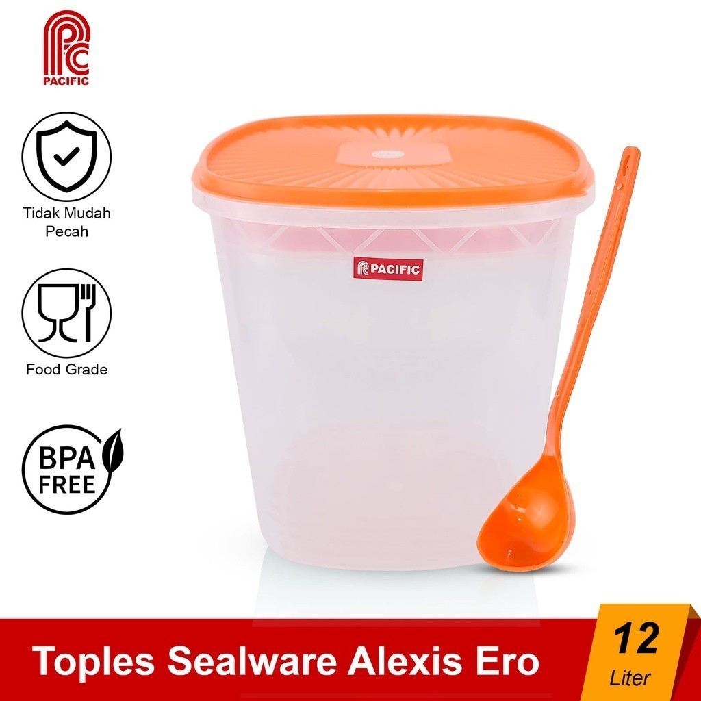 Jual Pacific Sealware Segi Toples Plastik 12 Liter Alexis Food ...