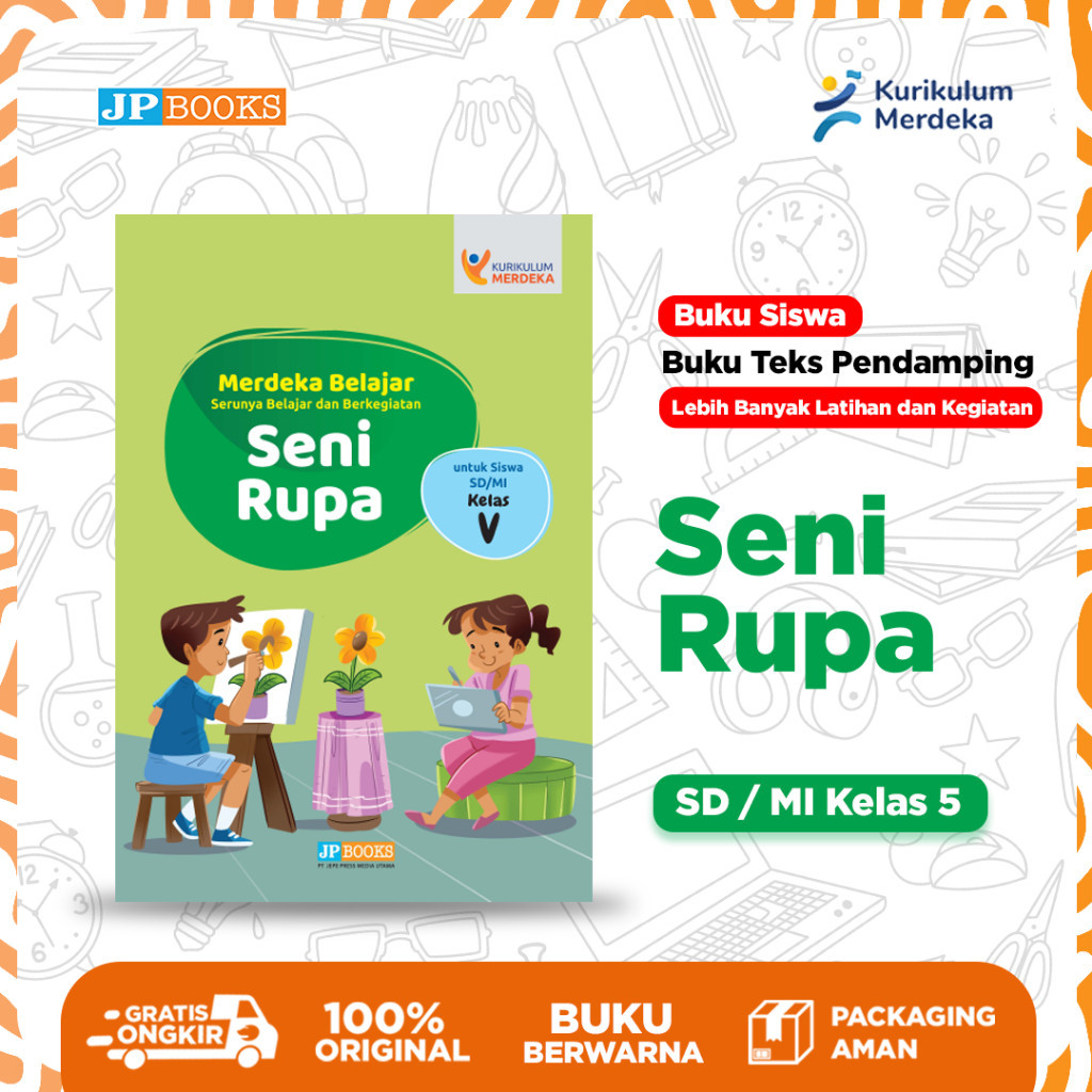Jual JP Books – Buku Teks Siswa Pendamping Kurmer Sekolah Seni Rupa SD Kelas 5 - Kurikulum ...
