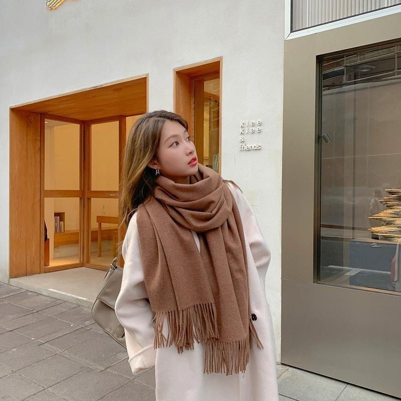 Jual MS Syal Fashion Korea Wanita Pria Cashmere Immitation Scarf Wool ...