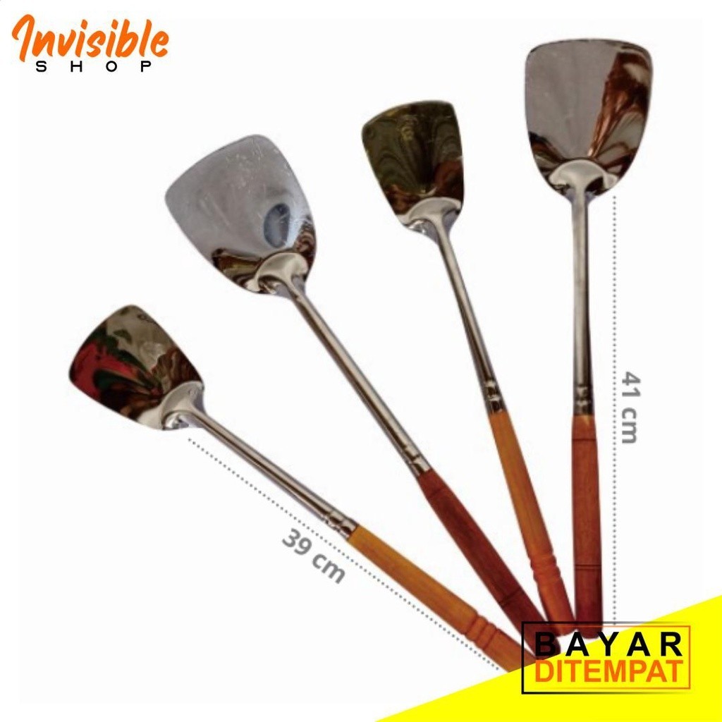 Jual Sutil Stainless Tebal Gagang Kayu | Alat Mask Dapur | Shopee Indonesia