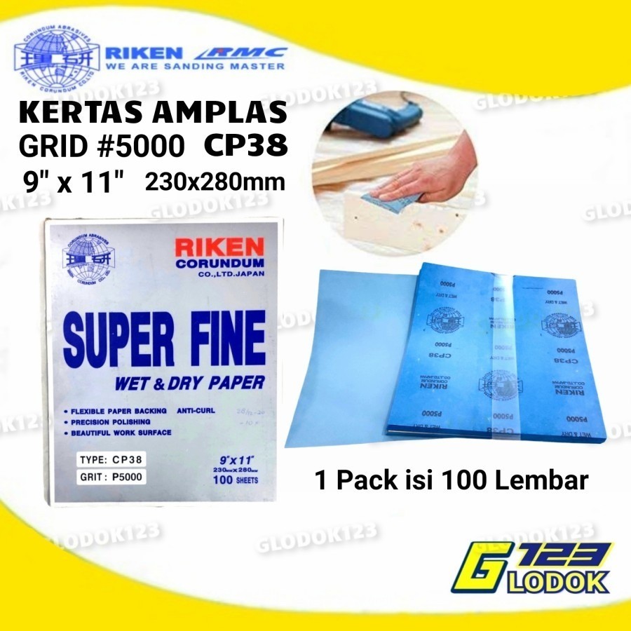 Jual Amplas Halus Kertas Kering Basah Tahan Air Grit 5000 | Shopee ...