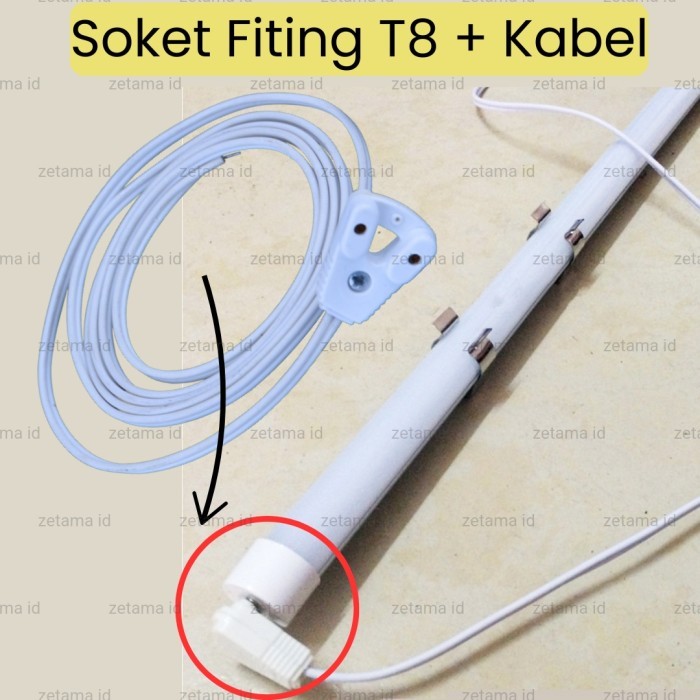 Jual Soket Fiting T8 Kabel 120cm Fiting Lampu TL T8 Kabel | Shopee ...