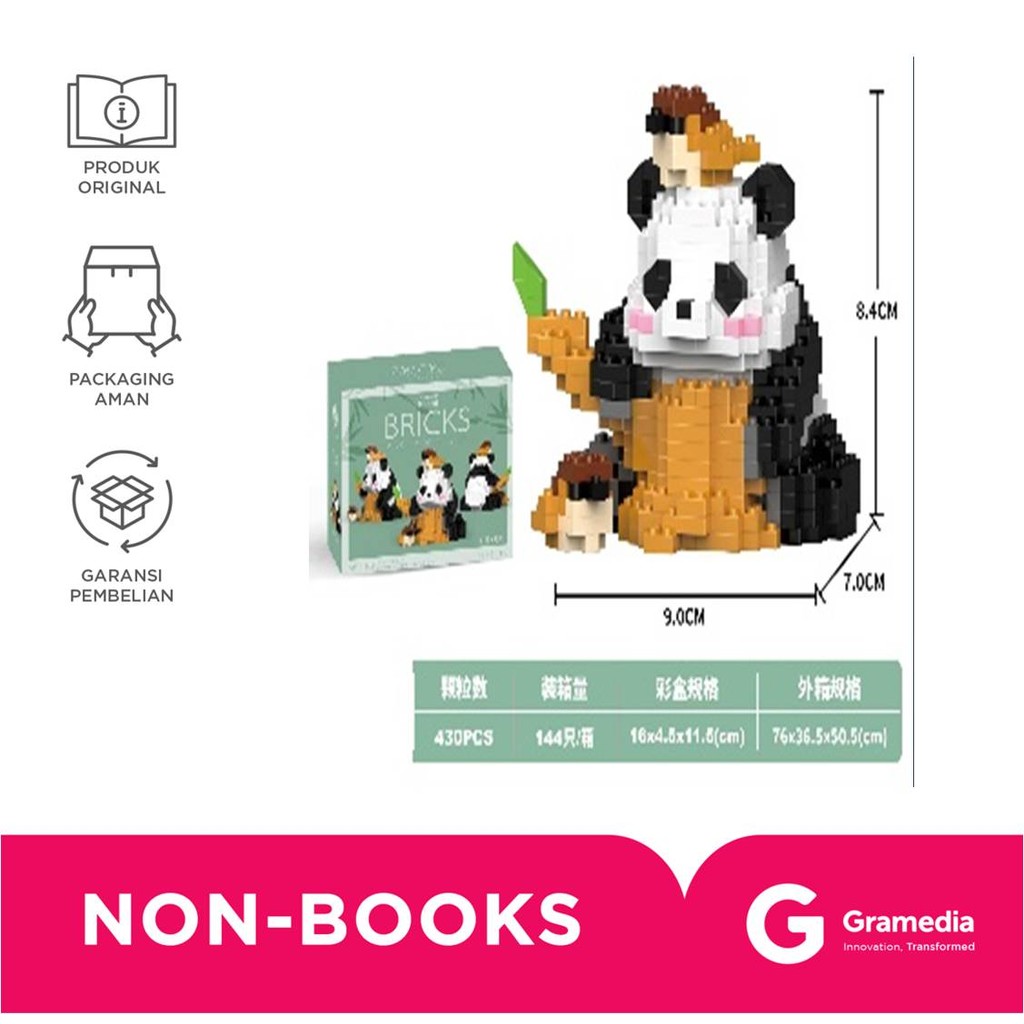 Jual Kukiko Brick Set Panda Tree 430 PCS W1116 | Shopee Indonesia