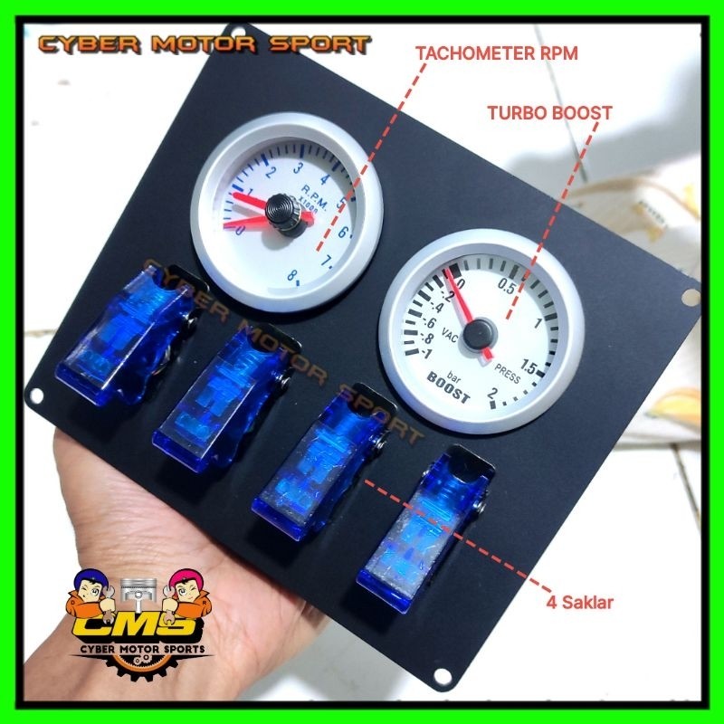 Jual Panel dashboard mobil add on 12v indikator Tachometer RPM pus ...