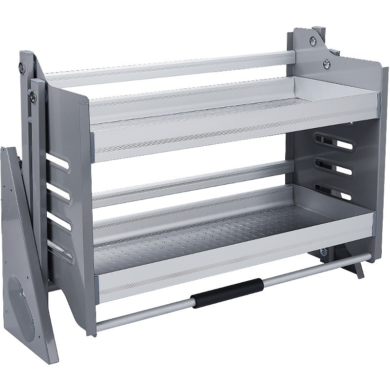Jual Lifting basket kitchen pull-down cabinet storage rack stainless ...