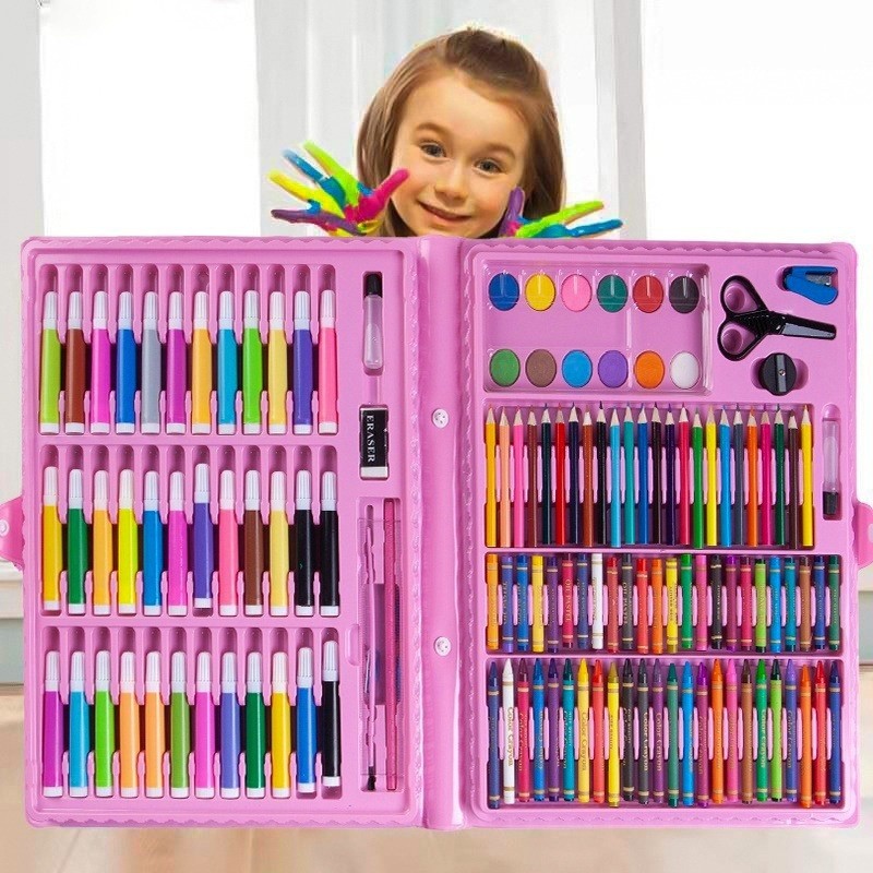 Jual Crayon Set Anak 150 & 208 Pcs Alat Tulis Mewarnai dan Menggambar ...