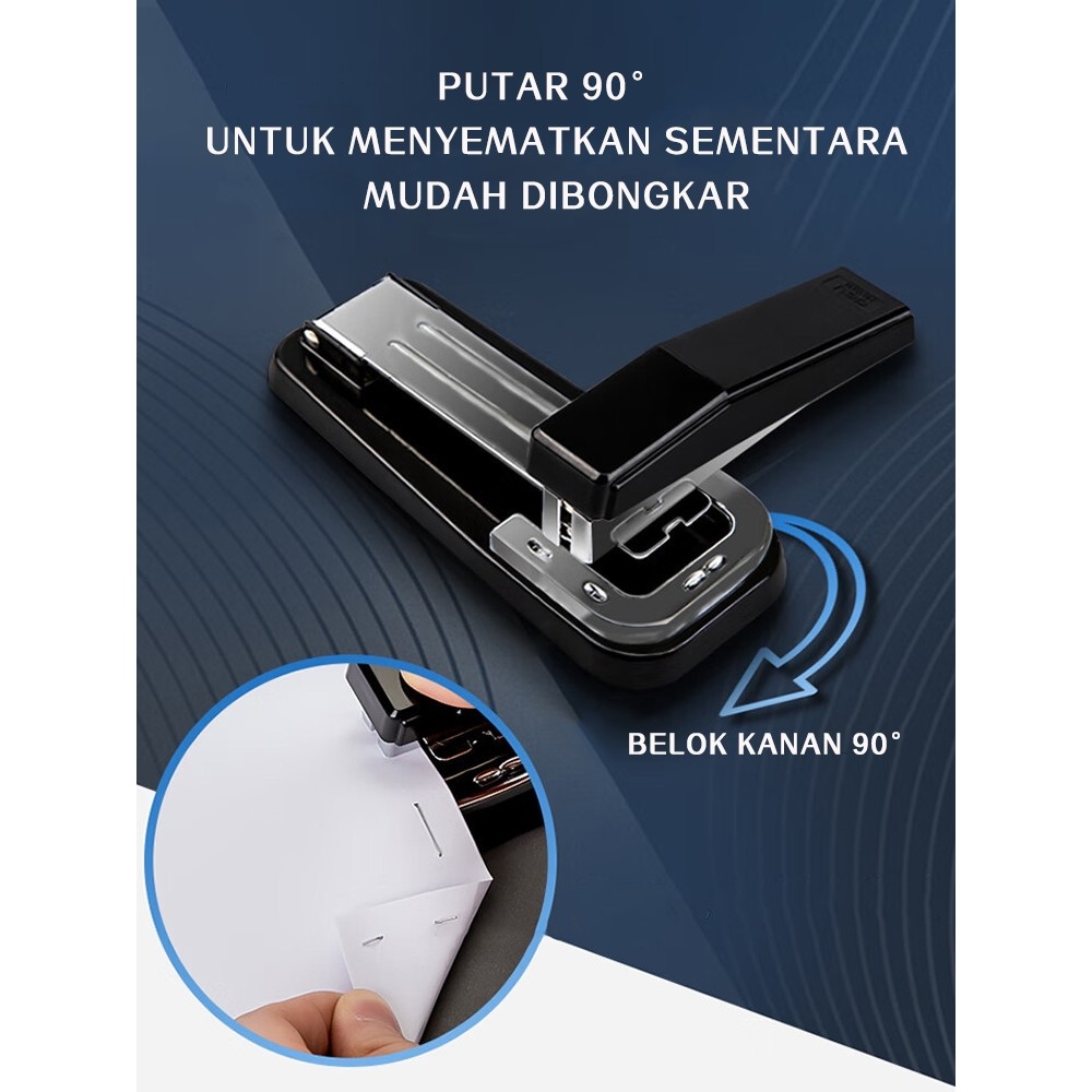 Jual Triple Stapler stepler rotatable/ Staples meja putar 3 arah besar/ Staples kantor | Shopee ...