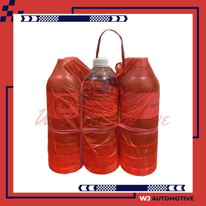 Jual Air Accu Motor Mobil Merah 600 ml Air Aqua 600ml Air Aki / 1 botol ...