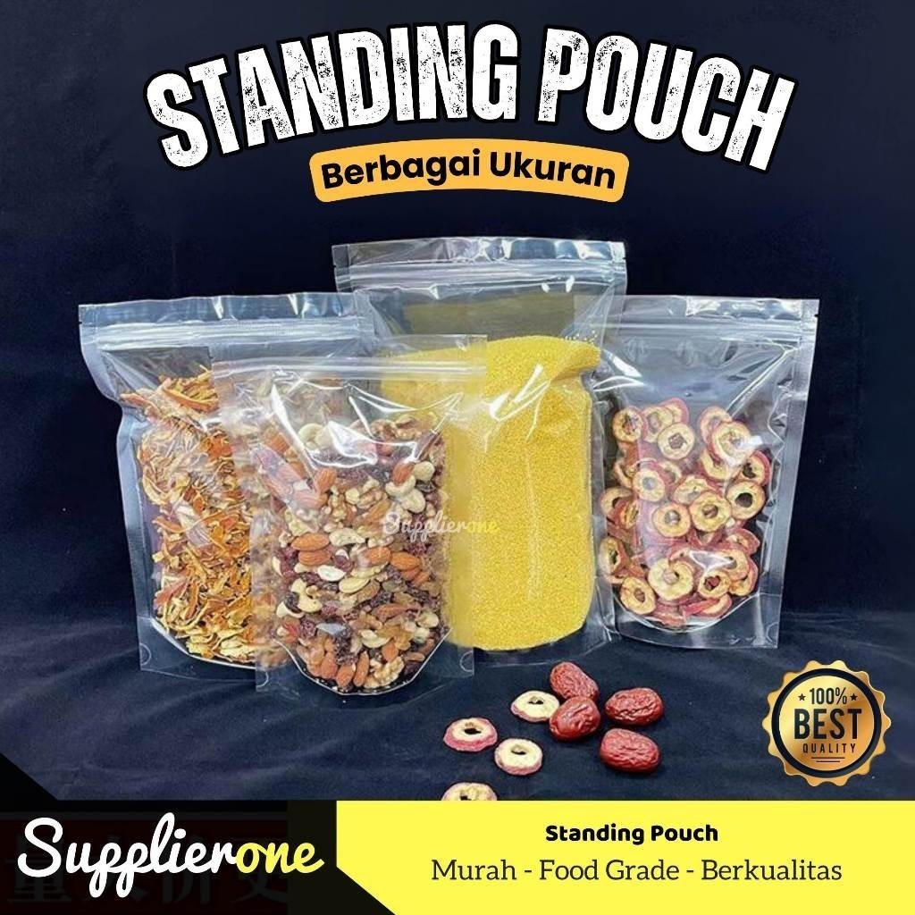 Jual Standing Pouch / Standing Pouch Double Seal / Plastik Standing ...