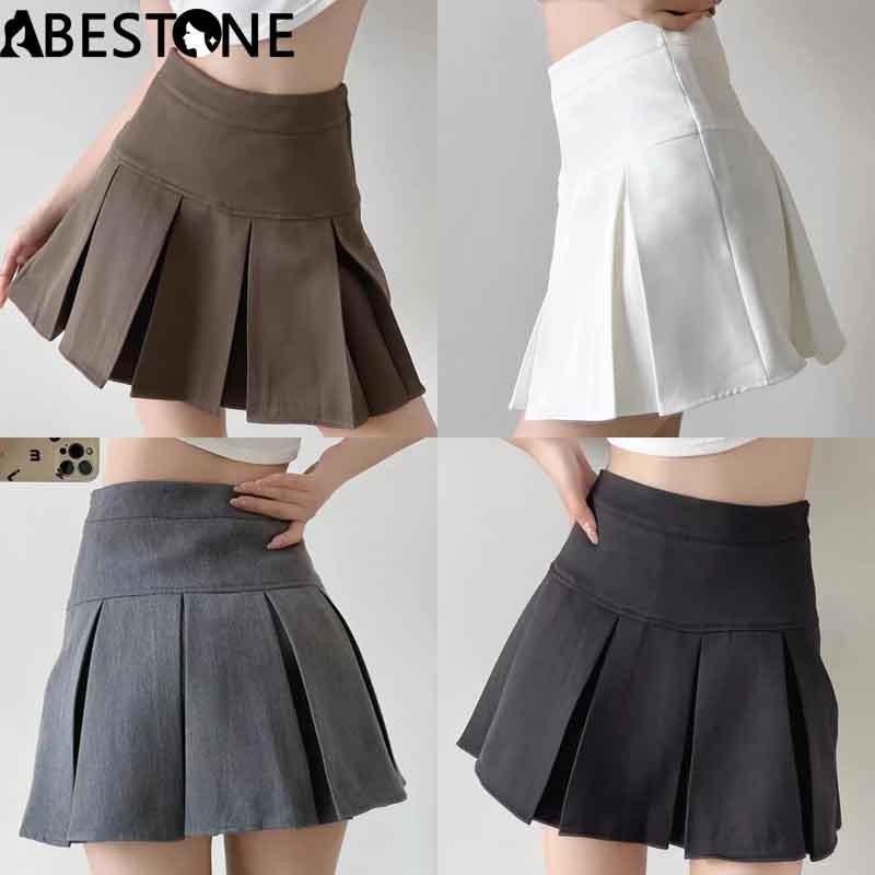 Jual ABEATONE rok lipit sederhana retro Rok lipit pinggang tinggi ...
