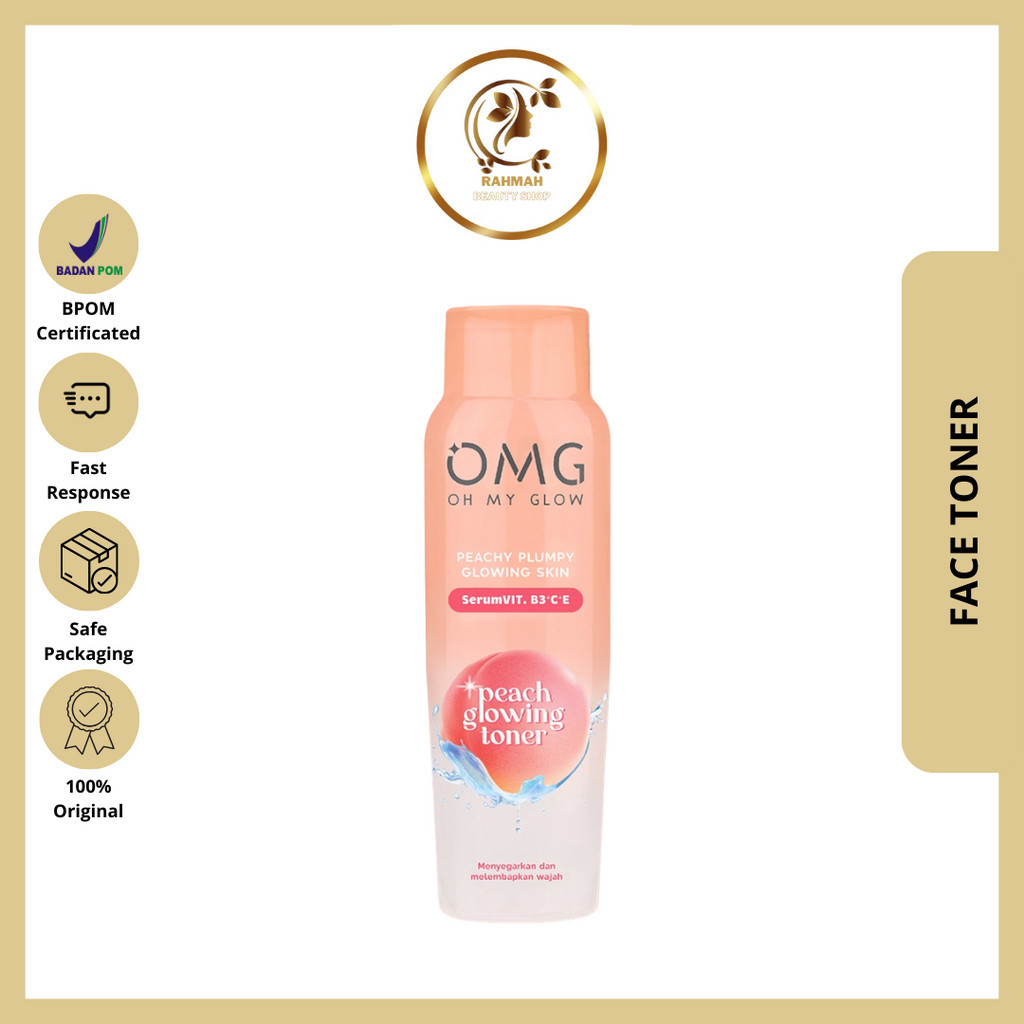 Jual OMG Oh My Glow Peach Glowing Toner 100 ml | Shopee Indonesia