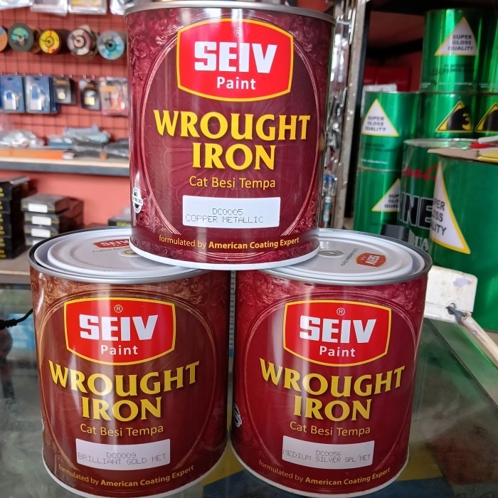 Jual SEIV Wrought Iron Warna Gold , silver & Tembaga Cat Besi 1000 ml ...