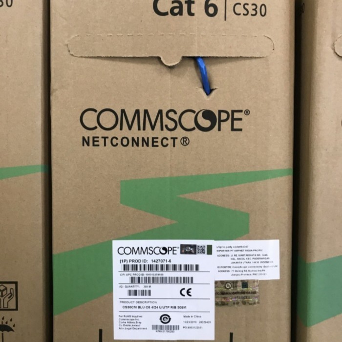 Jual Kabel Data Lan UTP Cat 6 COMMSCOPE Biru @ 305 MTR | Shopee Indonesia