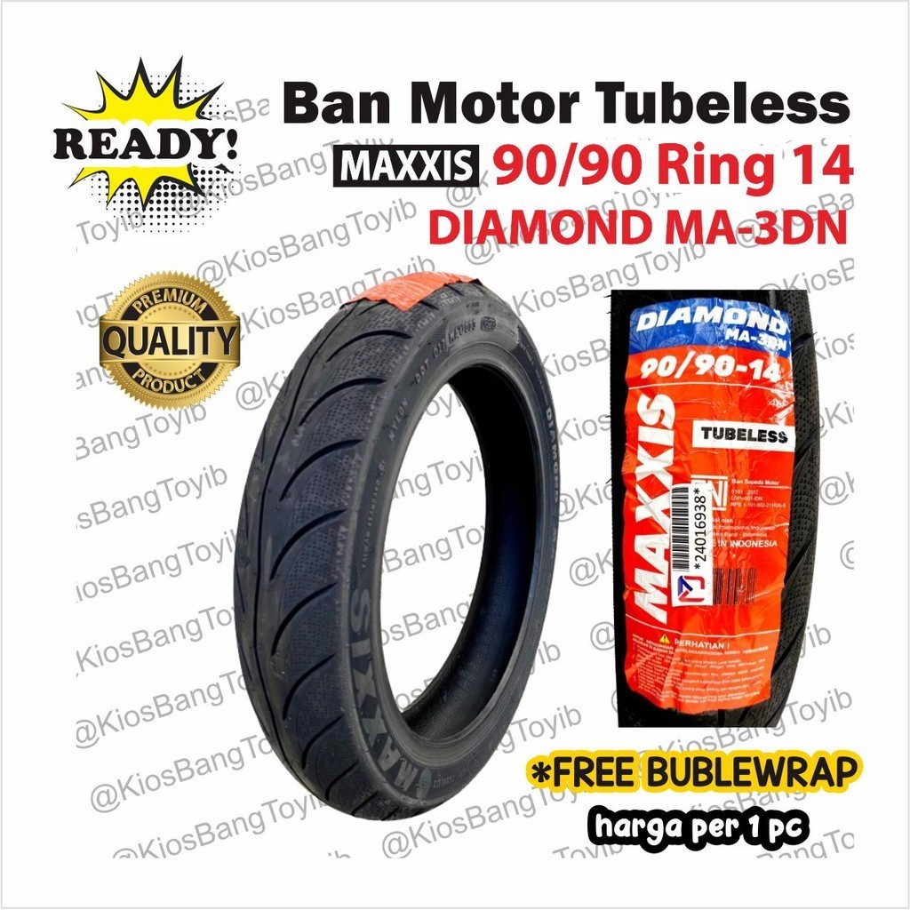 Jual Ban Motor Tubeless MAXXIS 90/90 Ring 14 90/90-14 (Diamond MA3DN ...