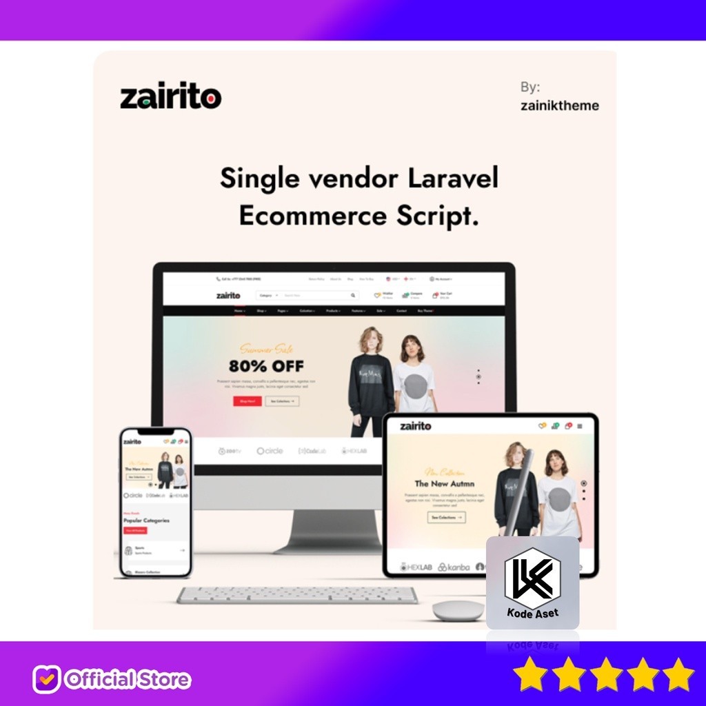 Jual SOURCE CODE APLIKASI ZAIRITO LARAVEL ECOMMERCE SYSTEM SINGLE VENDOR BY FUZITECH | Shopee ...