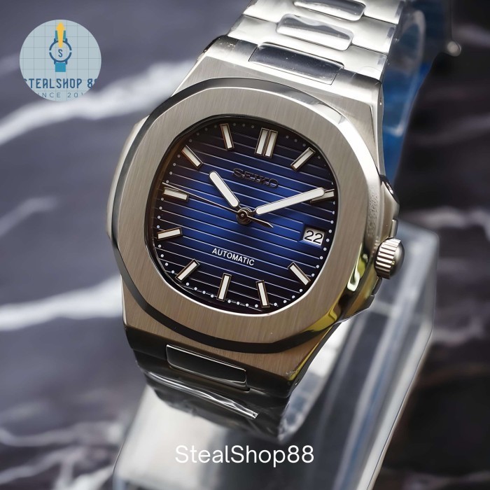 Jual SeikoMod Nautilus Blue Royalty Dial NH35 MOD | Shopee Indonesia