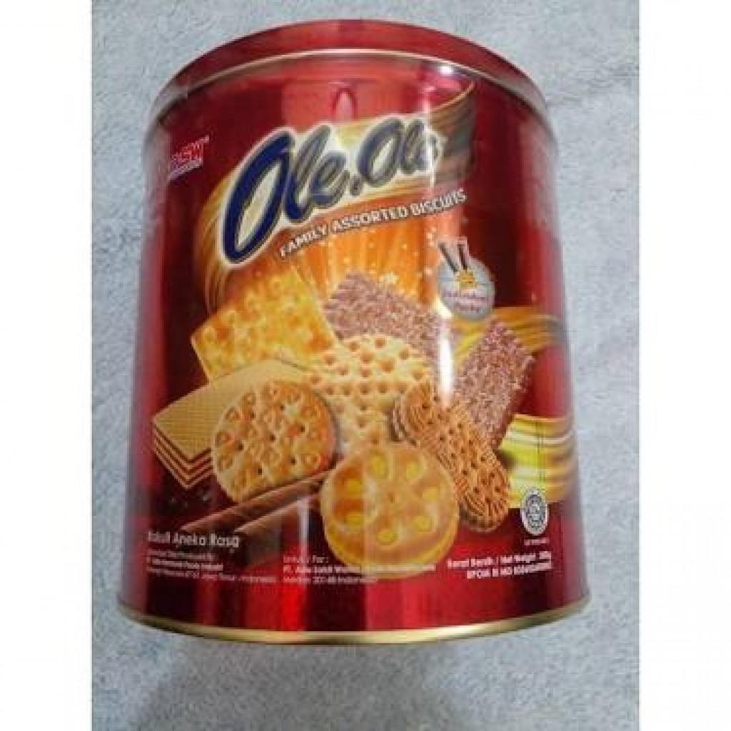 Jual Ole ole biskuit assorted 250gr kaleng | Shopee Indonesia