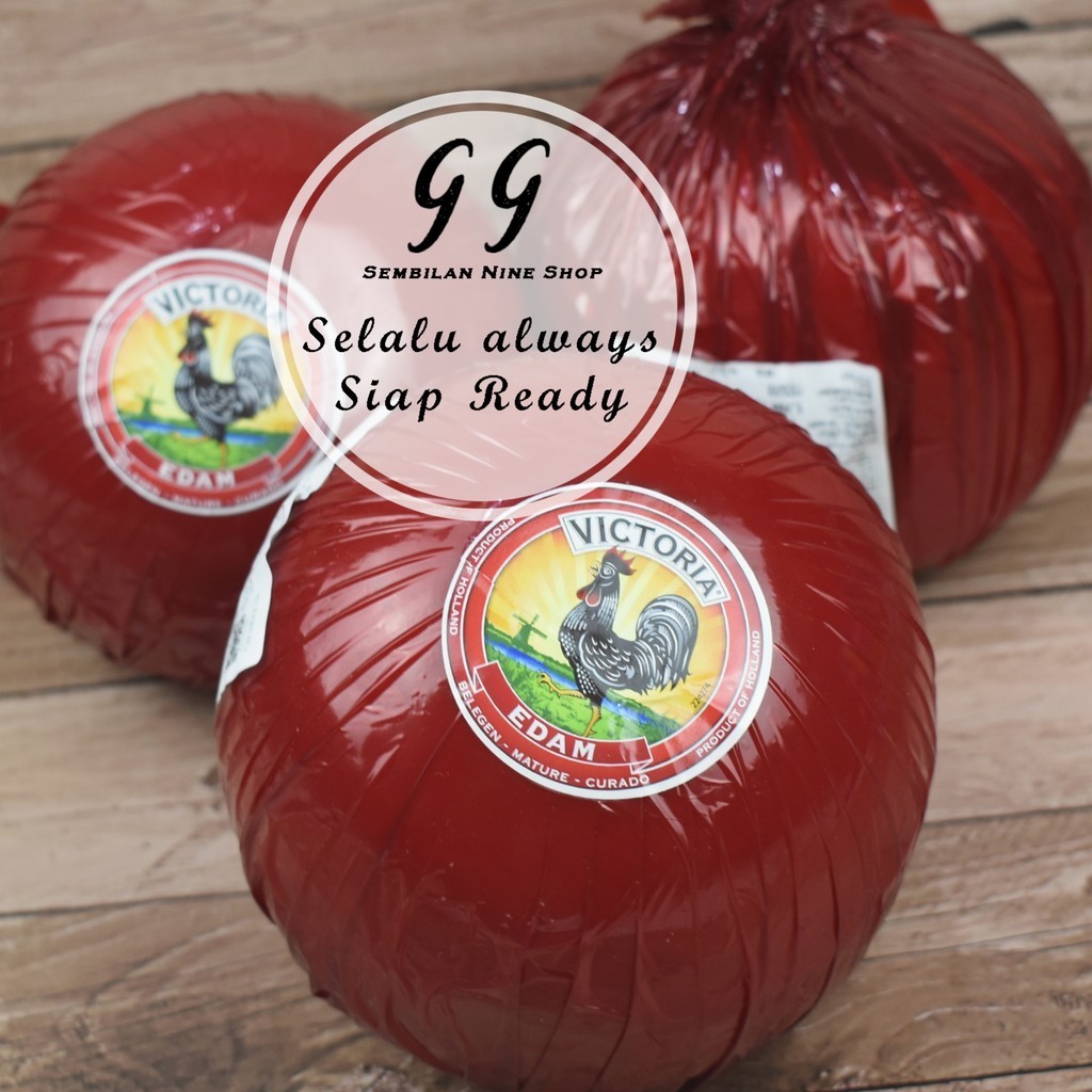 Jual VICTORIA MATURE Edam Cheese skitar 1,6 KG (+/-) Keju BOLA Ayam ...