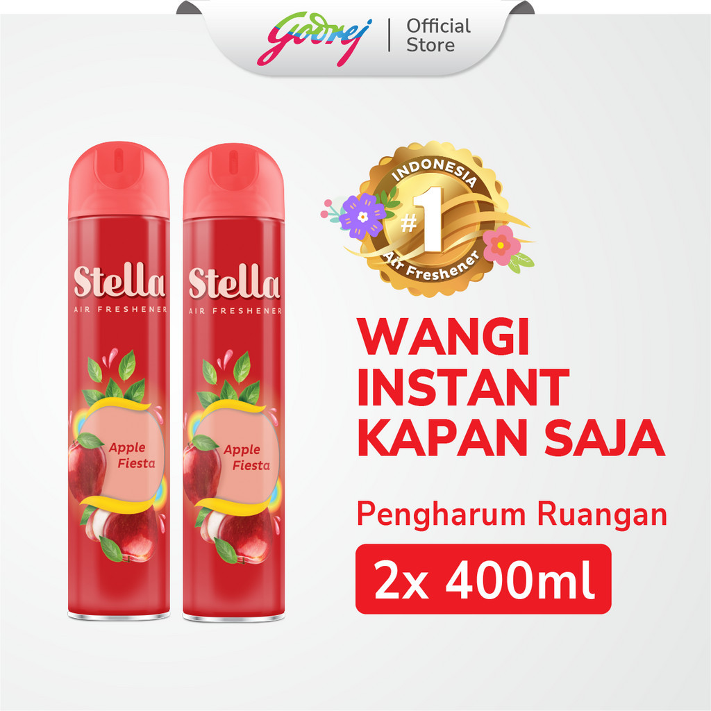 Jual Stella Aerosol Apple 400ml - Pengharum Ruangan x 2 | Shopee Indonesia