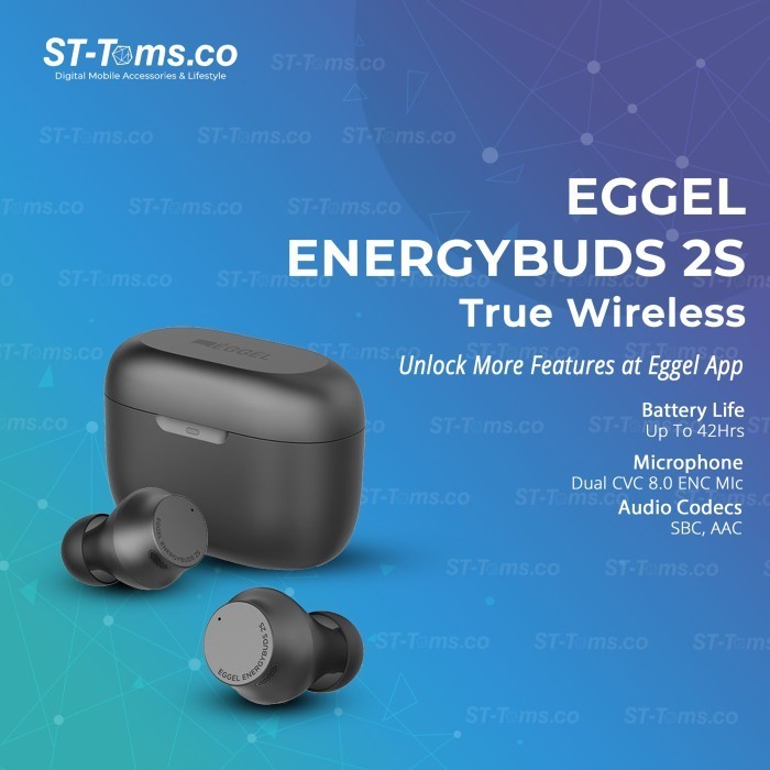 Jual Eggel Energy Buds 2S IPX7 TWS True Wireless Sports ENC Mic Gaming ...