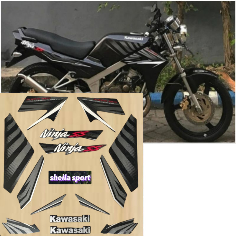 Jual striping ninja stiker Kawasaki Ninja SS hitam black tahun 2014 ...