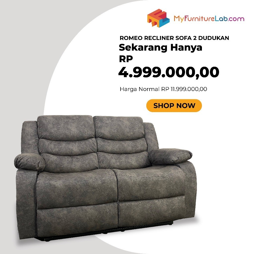 Jual ®: ROMEO Sofa Recliner Eksekutif 2 Seater | Shopee Indonesia