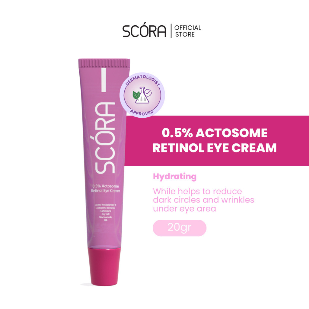 Jual SCORA 0.5% Actosome Retinol Eye Cream 20g Krim Mata Eye Treatment ...