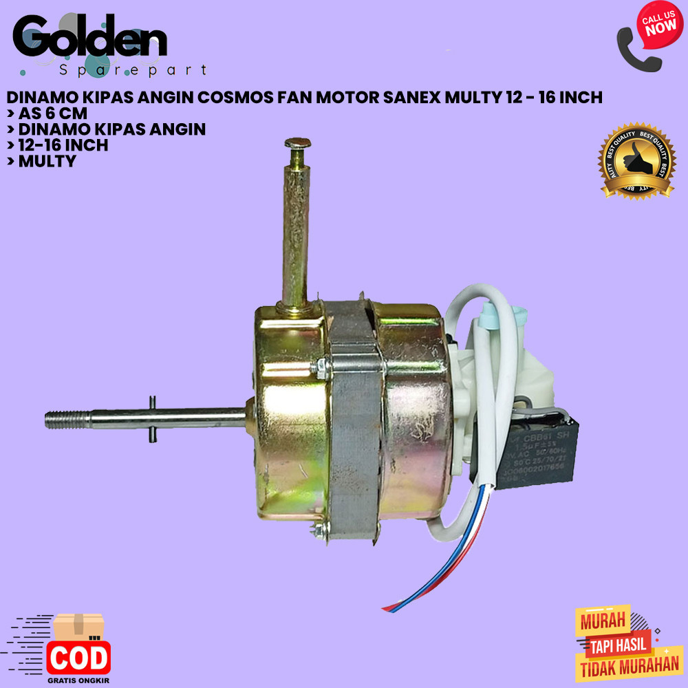 Jual [GS] DINAMO KIPAS ANGIN COSMOS FAN MOTOR SANEX MULTY 12 - 16 INCH ...