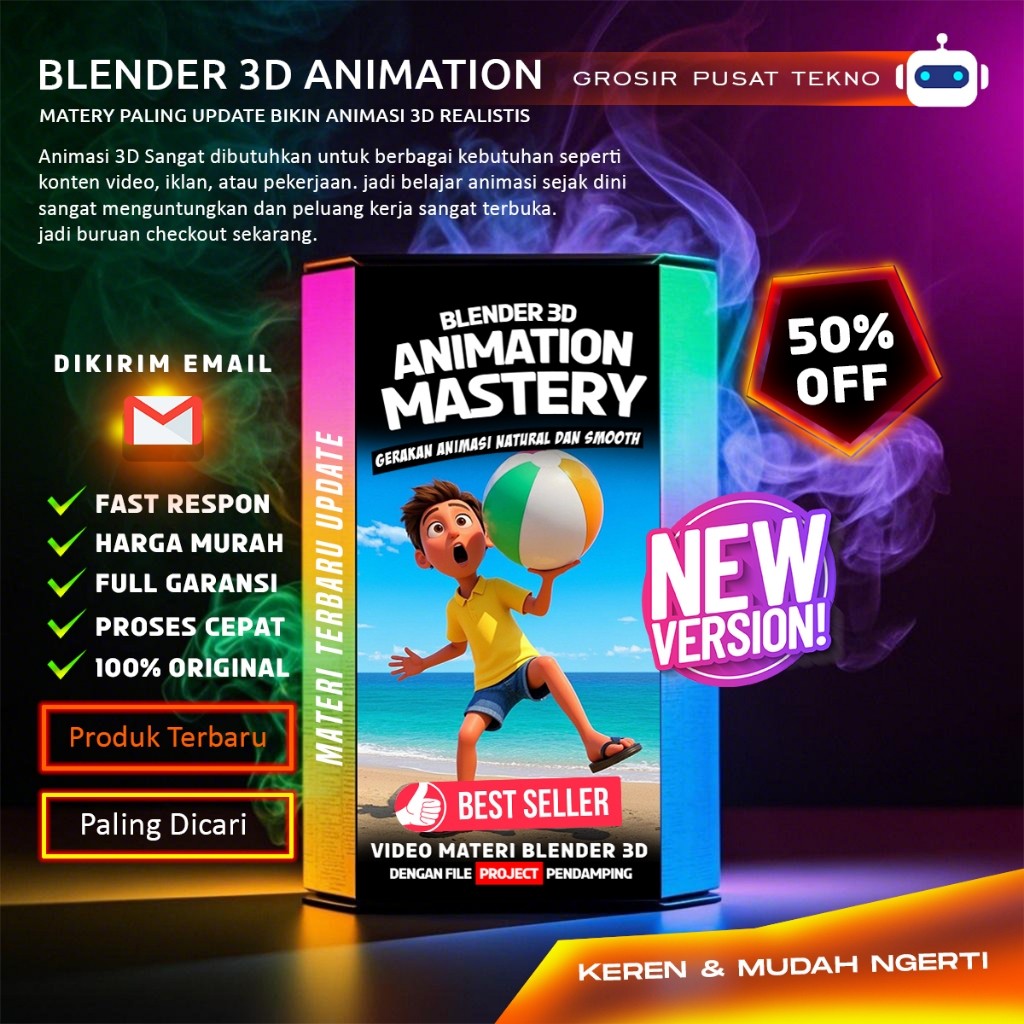 Jual VISION TEKNO BLENDER 3D ANIMATION MASTERY - Panduan Lengkap ...