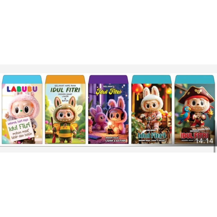 Jual AMPAU VIRAL KARTUN LABUBU 50 LEMBAR / AMPLOP UK MEDIUM 11X 7 CM 2025 - mix labubu df ...