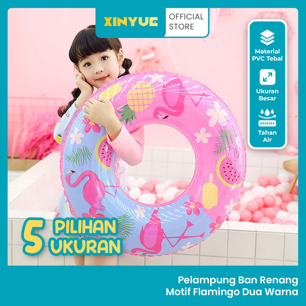 Jual XinYue - Pelampung Ban Renang Anak Dewasa Motif Flamingo 2 Warna ...