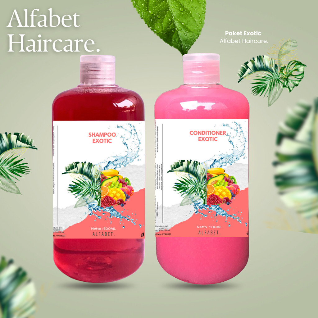 Jual Paket Shampo + Conditioner Exotic 500ML - Alfabet paket sampo ...