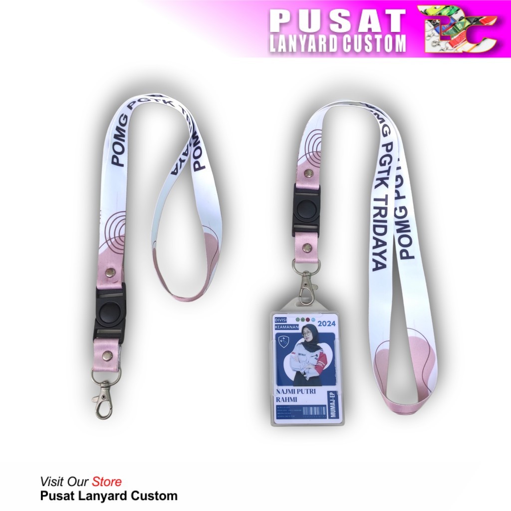 Jual Cetak PKET LENGKAPT Lanyard Sublim 2,5 cm 2SISI / tali idcard ...