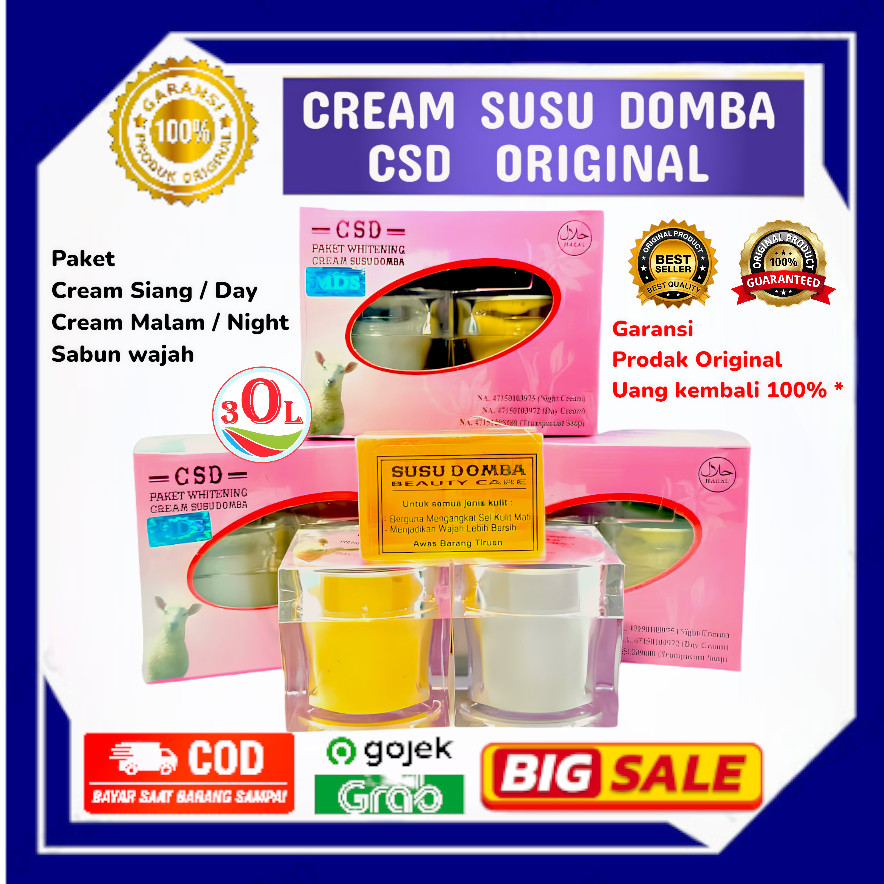 Jual cream Susu Domba Original 30grm paket cream siang dan malam ...