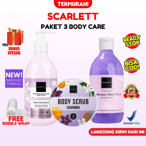 Jual SCARLETT WHITENING Paket 3 item [COD] Scarlet Original Body Lotion ...