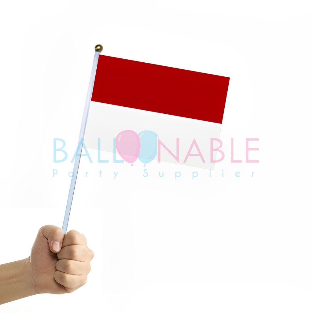 Jual KAUFAZBendera Kain Merah Putih Stik SATUAN | Shopee Indonesia