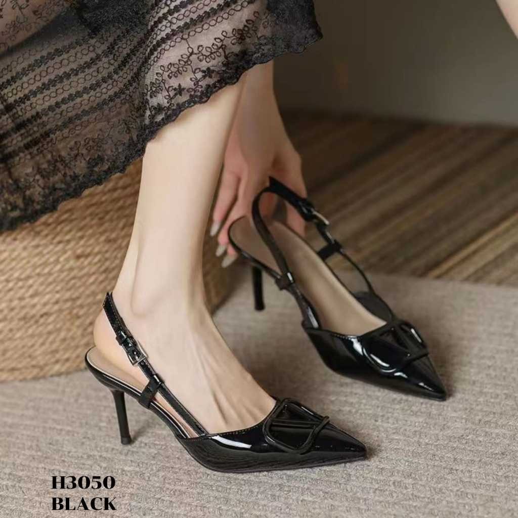 Jual YJH High Heels Stiletto Fashion Korea Bahan Glossy H3050 | Shopee ...