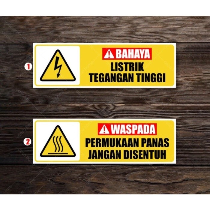 Jual STIKER VINYL BAHAYA TEGANGAN TINGGI UK. 30 X 10 CM RAMBU K3 ...