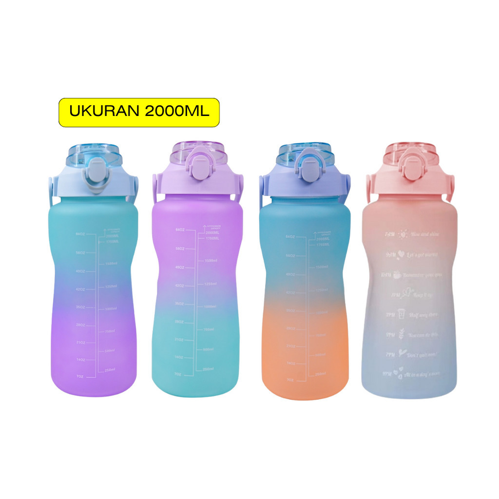 Jual BOTOL AIR MINUM PELANGI JUMBO 2L 2 LITER 2000ML BPA FREE GRADASI ...