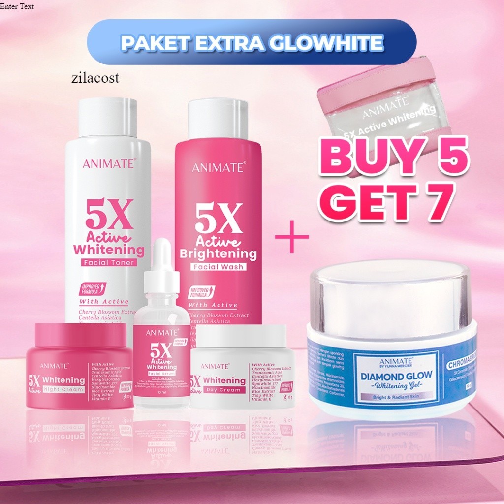 Jual Animate Paket Extra Glowhite (Animate 5x Active Whitening Series ...
