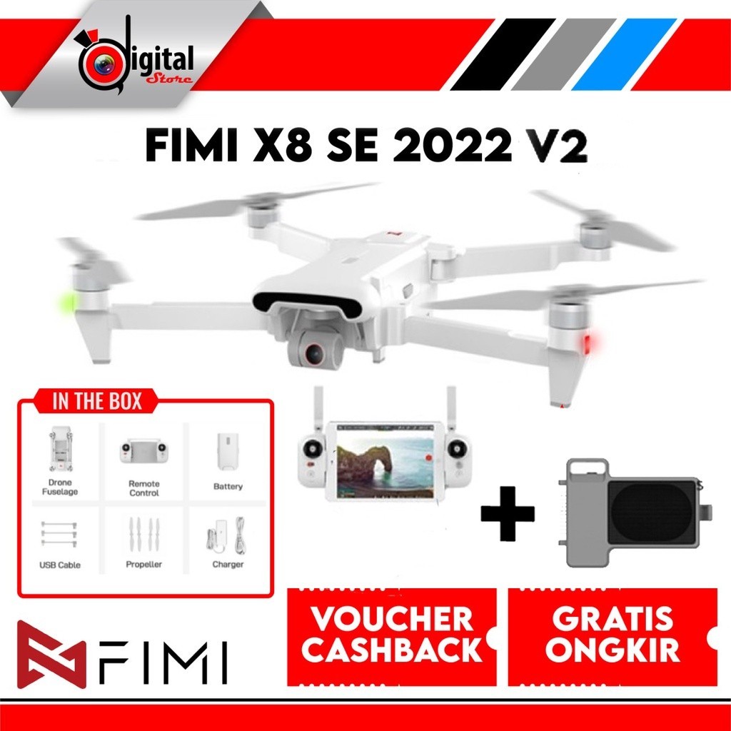Jual FIMI X8 SE 2022 V2 Drone GPS 10KM 4K 48MP 3-Axis Gimbal | Shopee Indonesia
